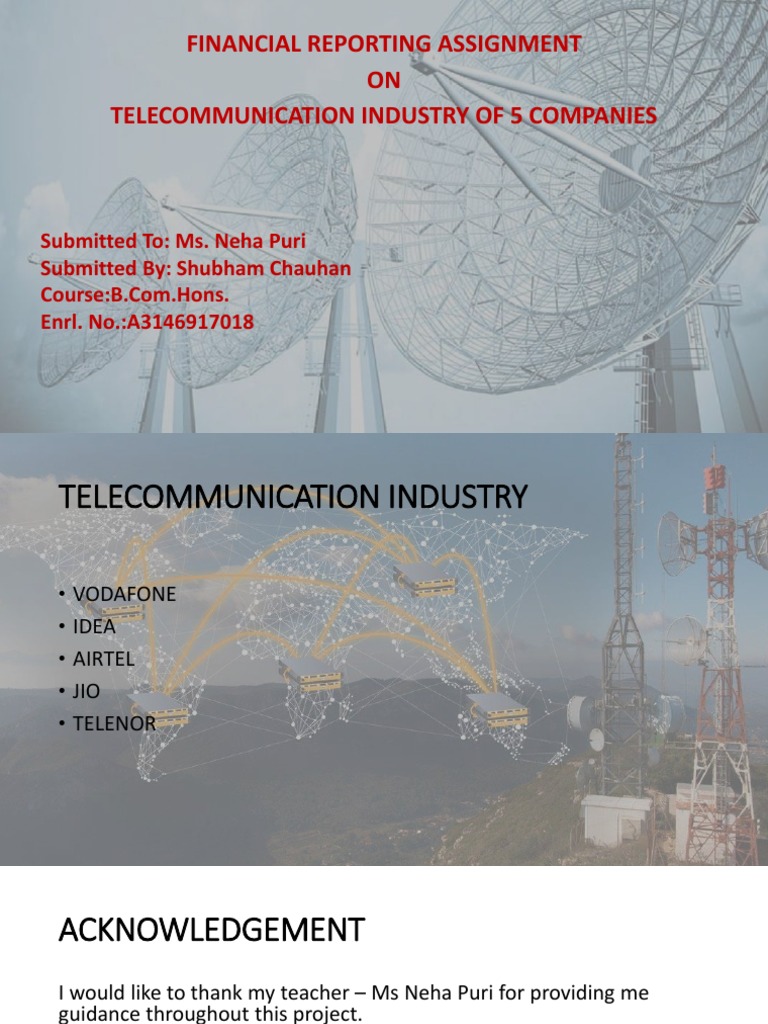 Financial Reporting Assignment ON Telecommunication Industry of 5 ...