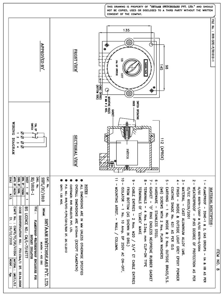 Item No. 8 - 1010-Rotary Switch PDF | PDF