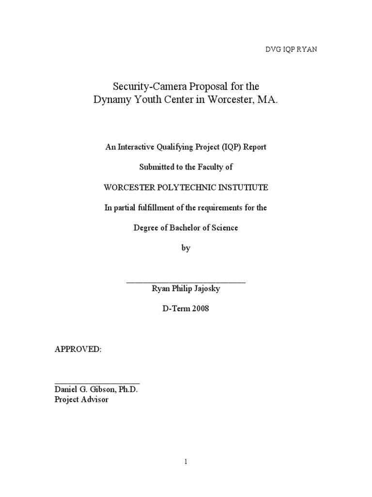Security Camera Proposal for Youth Center | PDF | Closed Circuit ...