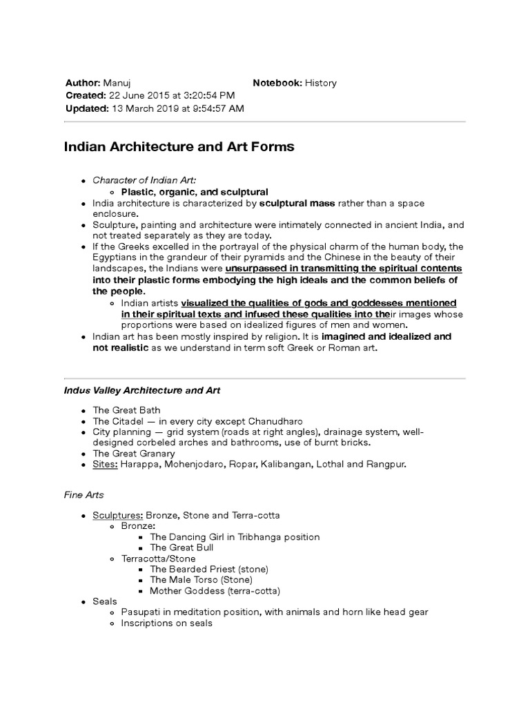 Art and Culture Notes | PDF | Moksha | Indian Religions