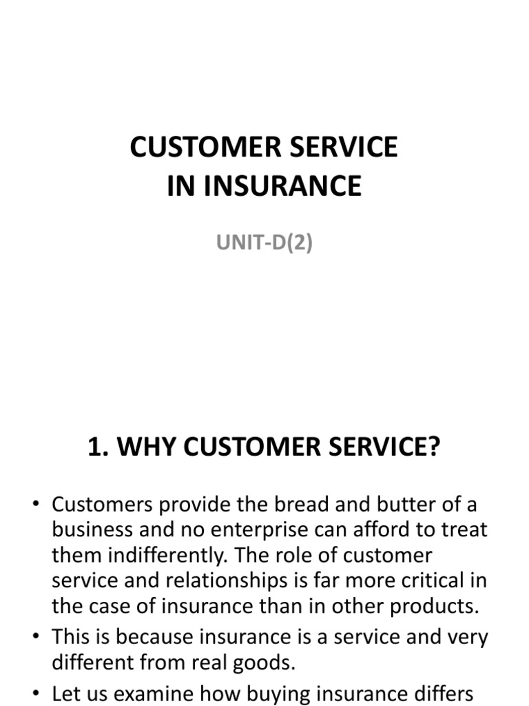 Poi Unit-D (2) Customer Service | PDF | Insurance | Communication