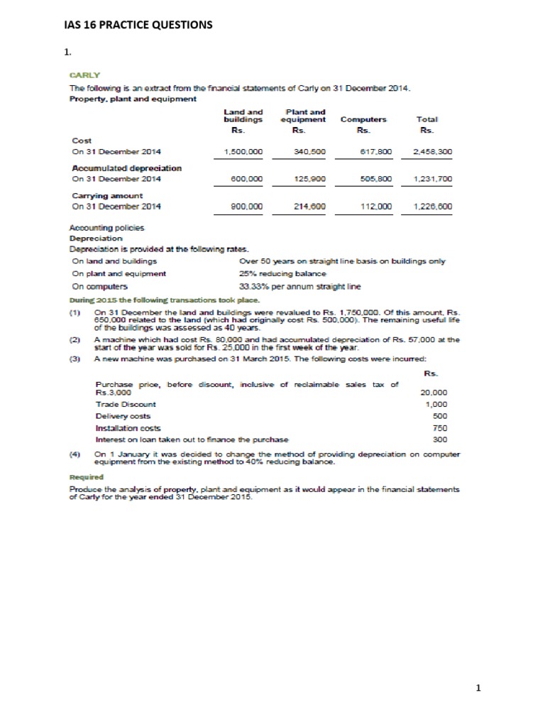 Ias 16 Disclosure and Revaluation Practice | PDF