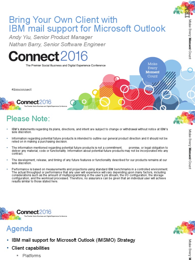 Bring Your Own Client With IBM Mail Support For Microsoft Outlook | PDF ...