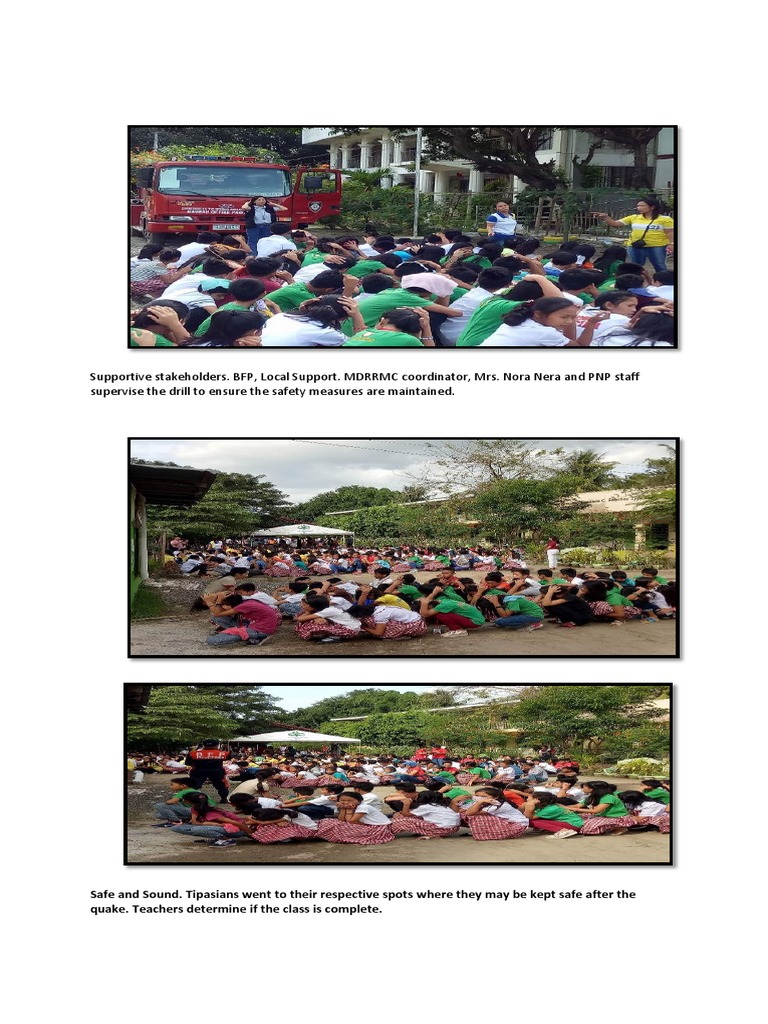 DRRM Report Photos and Caption | PDF