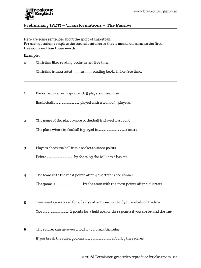 Preliminary PET Transformations Passive | PDF
