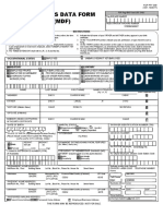 Pag-IBIG Member's Data Form (MDF) | PDF | Employment