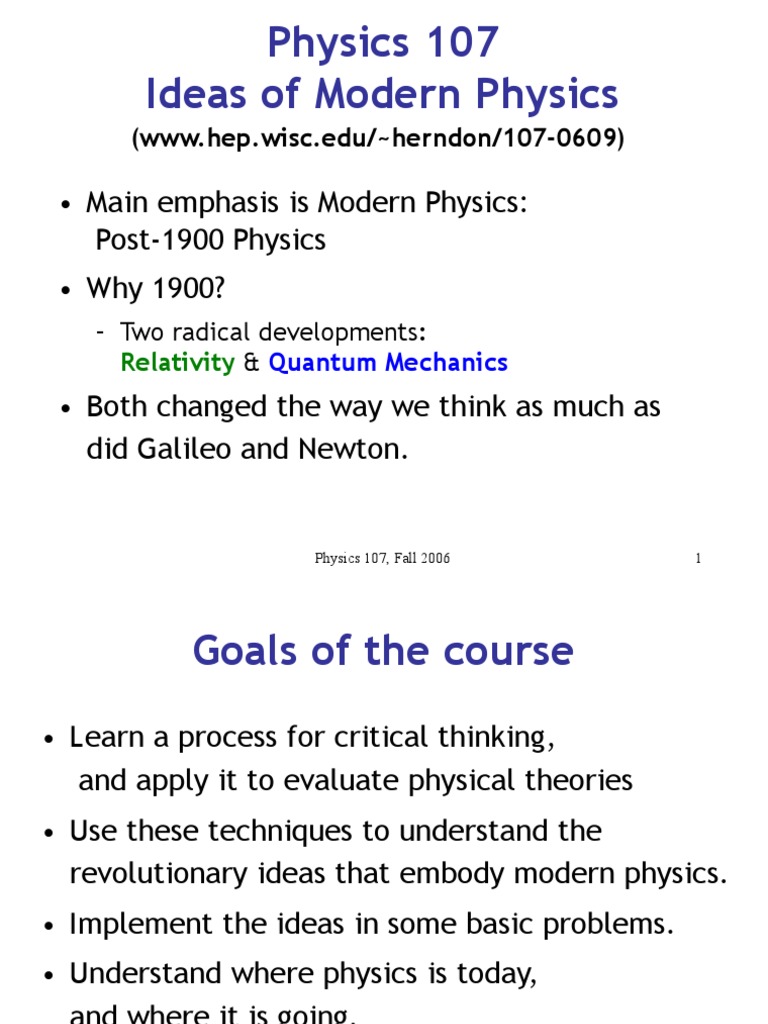 Ideas Modern Physics | PDF | Physics | Planets