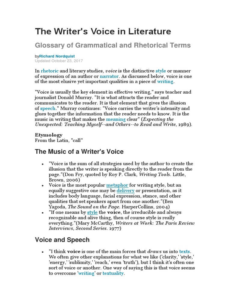 Understanding Writer's Voice | PDF | Essays | Grammar