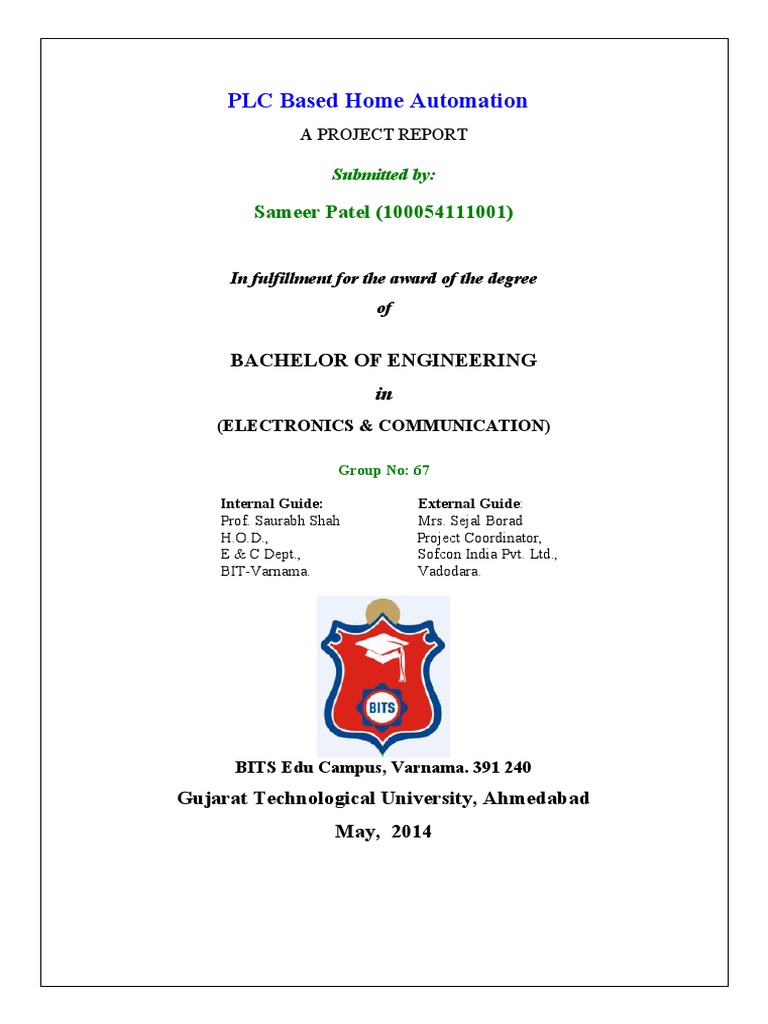 PLC-Based Home Automation System | PDF | Programmable Logic Controller ...