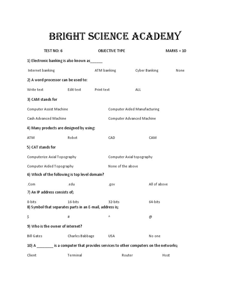 Bright Science Academy | PDF