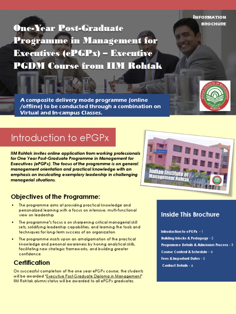 ePGPx IIM-R | PDF | Postgraduate Education | Business