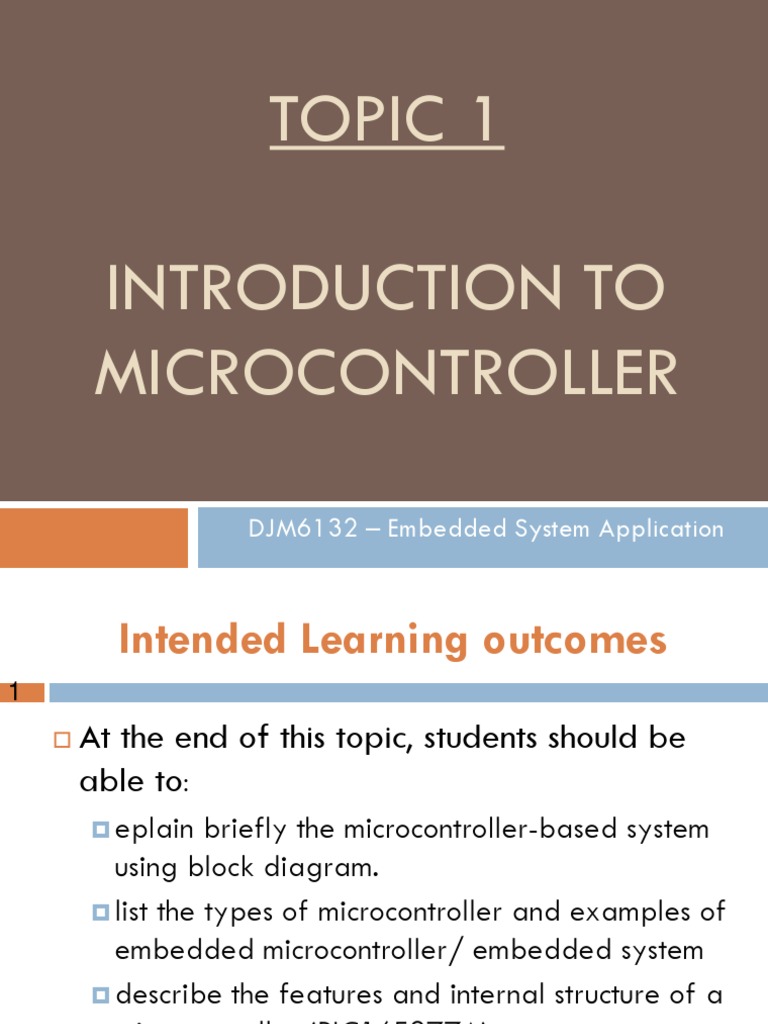 Microcontroller Slide | PDF | Microcontroller | Embedded System