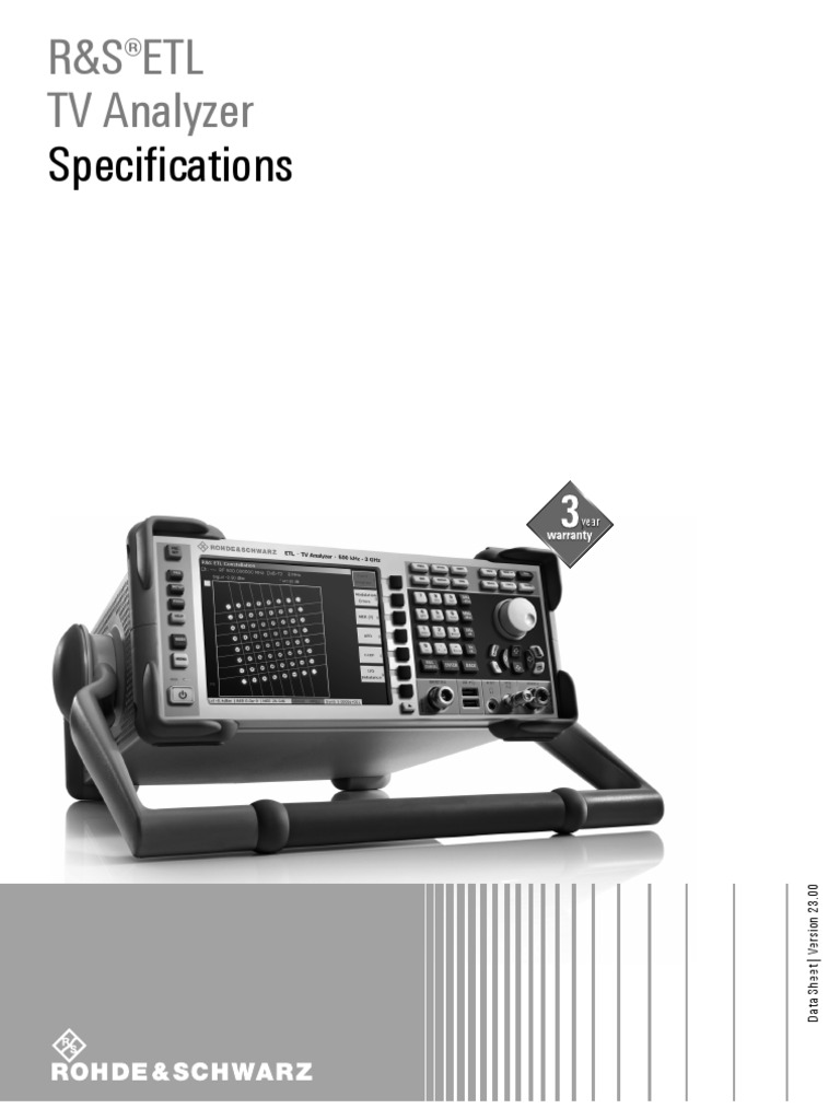 Specifications: R&S®Etl TV Analyzer | PDF | Decibel | Frequency Modulation