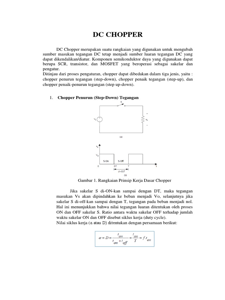 DC Chopper | PDF | Teknologi & Rekayasa