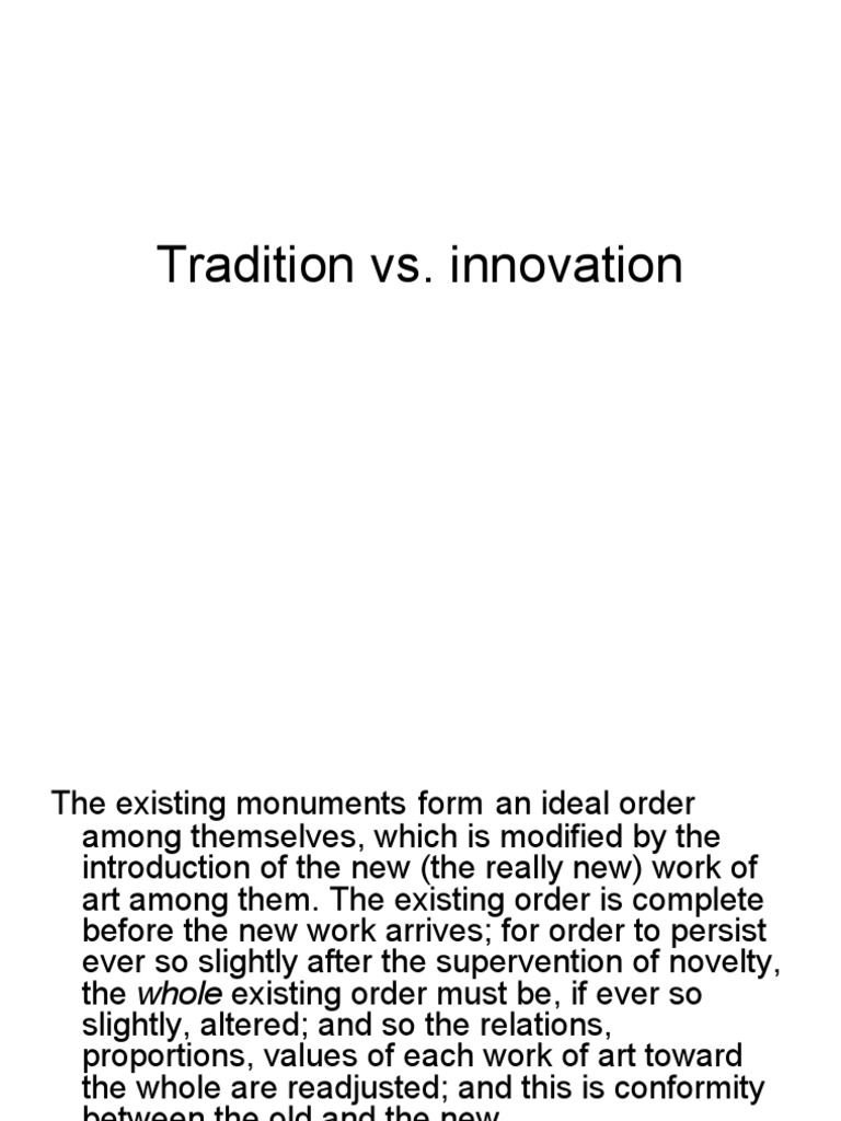 Tradition vs. Innovation | Download Free PDF | Impressionism | Claude Monet