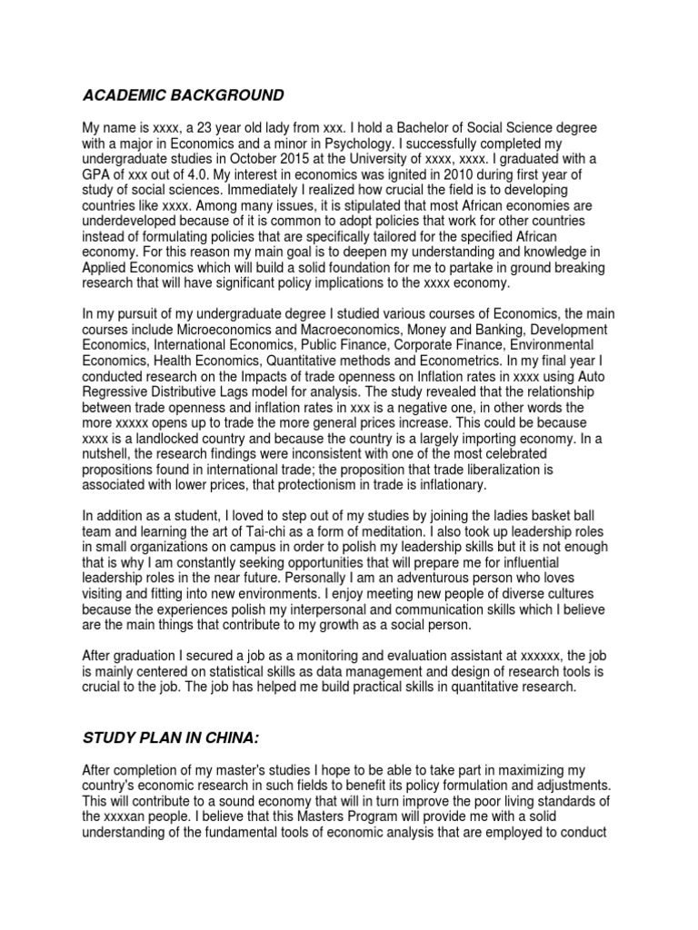 Aspiring Economist's Study Plan | PDF | Economics | Leadership