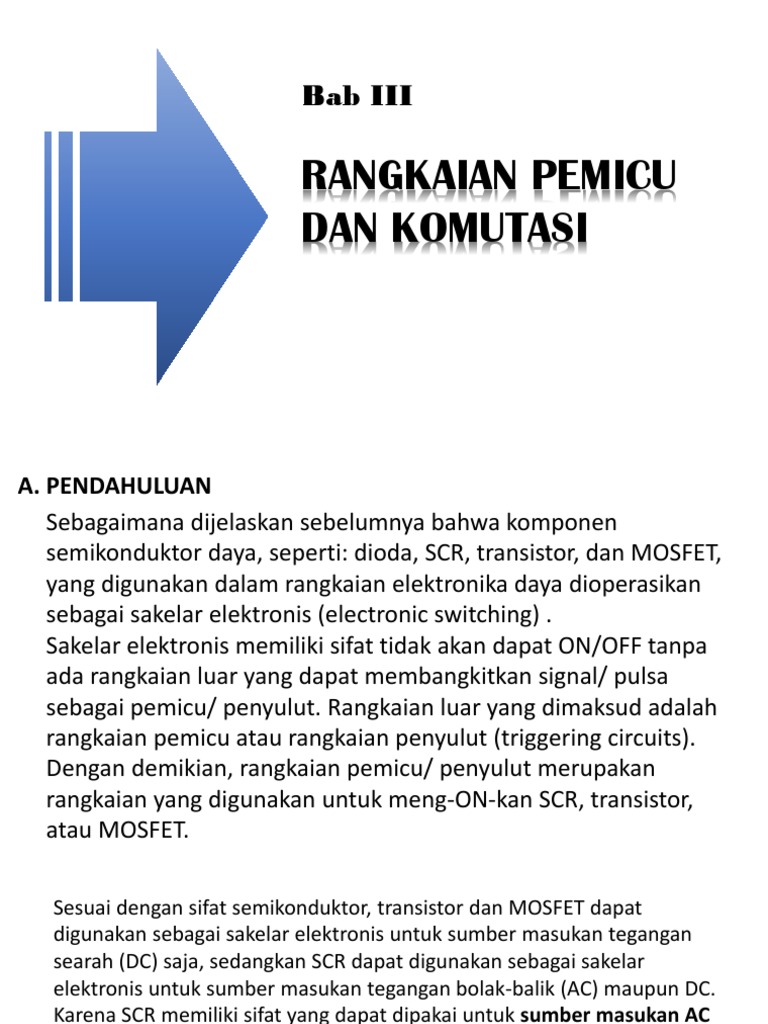 Rangkaian Pemicu dan Komutasi SCR | PDF