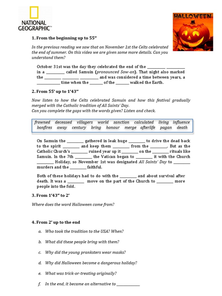 Halloween - National Geographic | PDF | Observances | Traditions