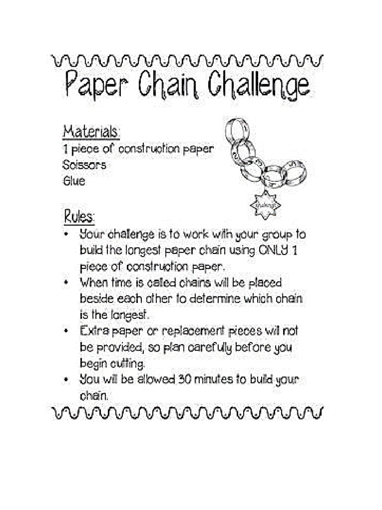 Paper Chain Challenge | PDF