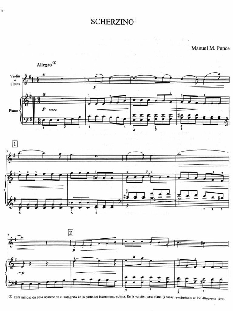Scherzino Ponce Violin y Piano | PDF