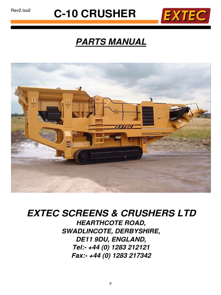 C-10 Crusher: Parts Manual | PDF | Manufactured Goods | Machines