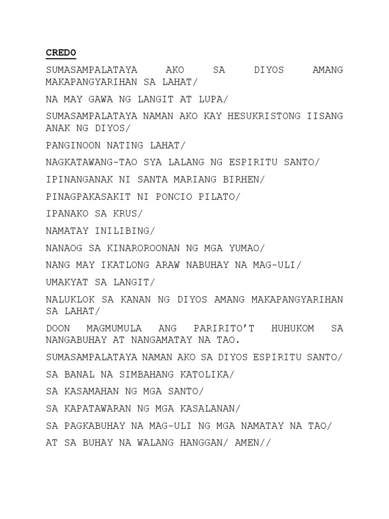 Filipino Prayers | PDF