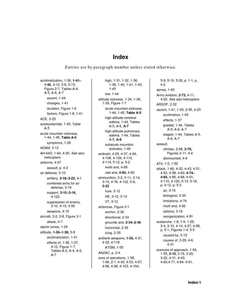 Index: Entries Are by Paragraph Number Unless Stated Otherwise ...