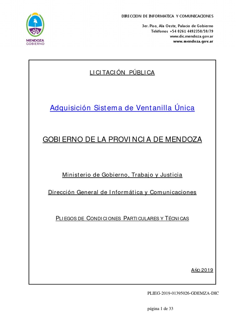 Pliego Ventanilla Unica | PDF | Gobierno | Software