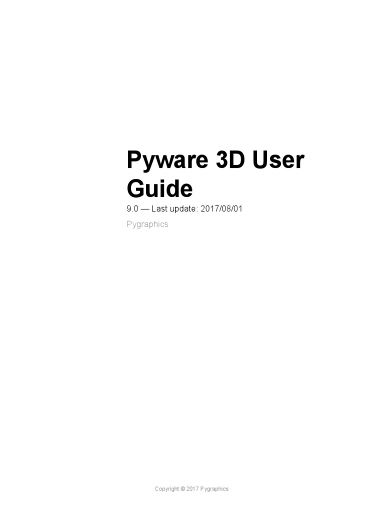 Pyware 3D User Guide PDF | PDF | Page Layout | System Software