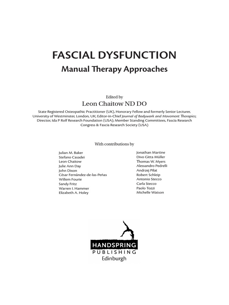 Fascial Dysfunction: Manual Therapy Approaches | PDF | Anatomy | Nature