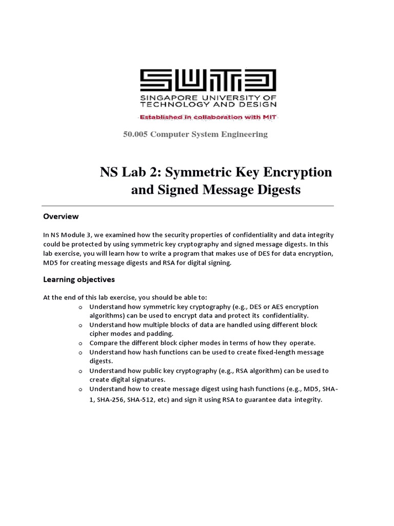 Symmetric Key Encryption Lab Guide | PDF | Cryptography | Key ...