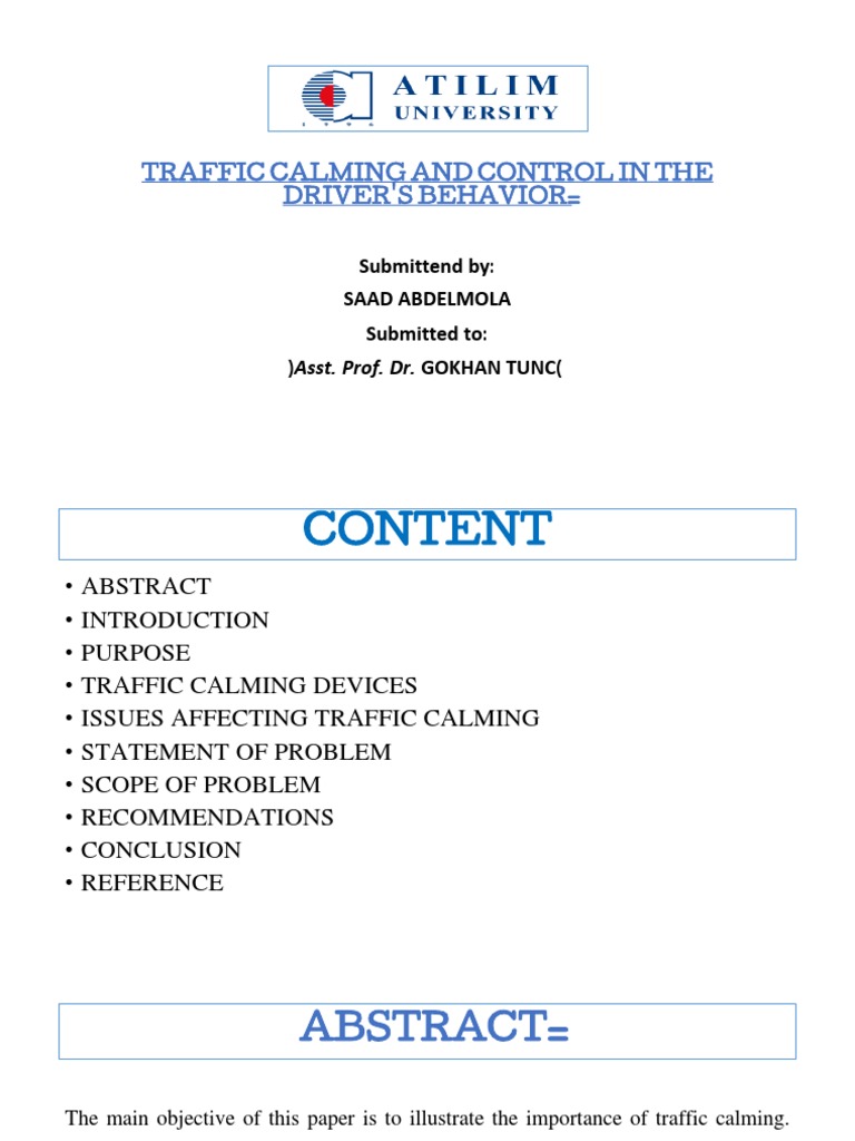Traffic Calming and Speed Management | PDF | Speed Limit | Traffic