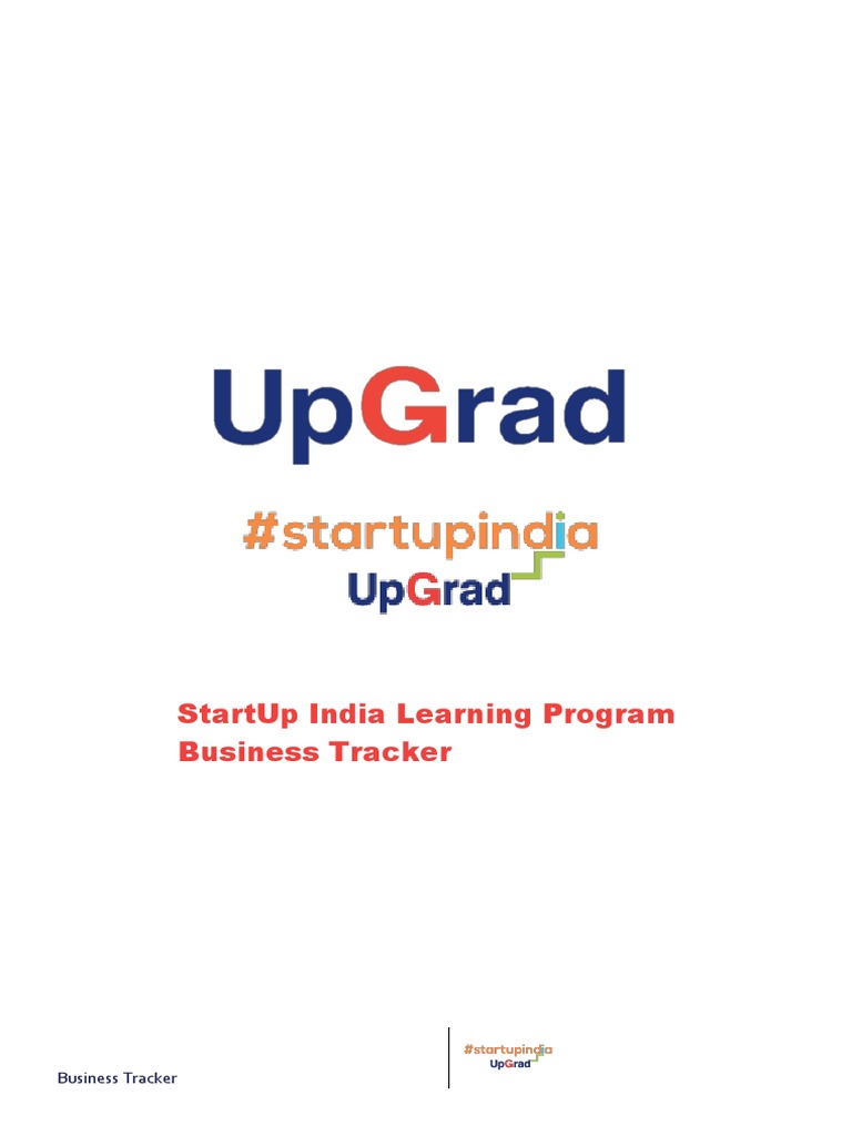 Startup India Learning Program Business Tracker | PDF | Venture Capital ...
