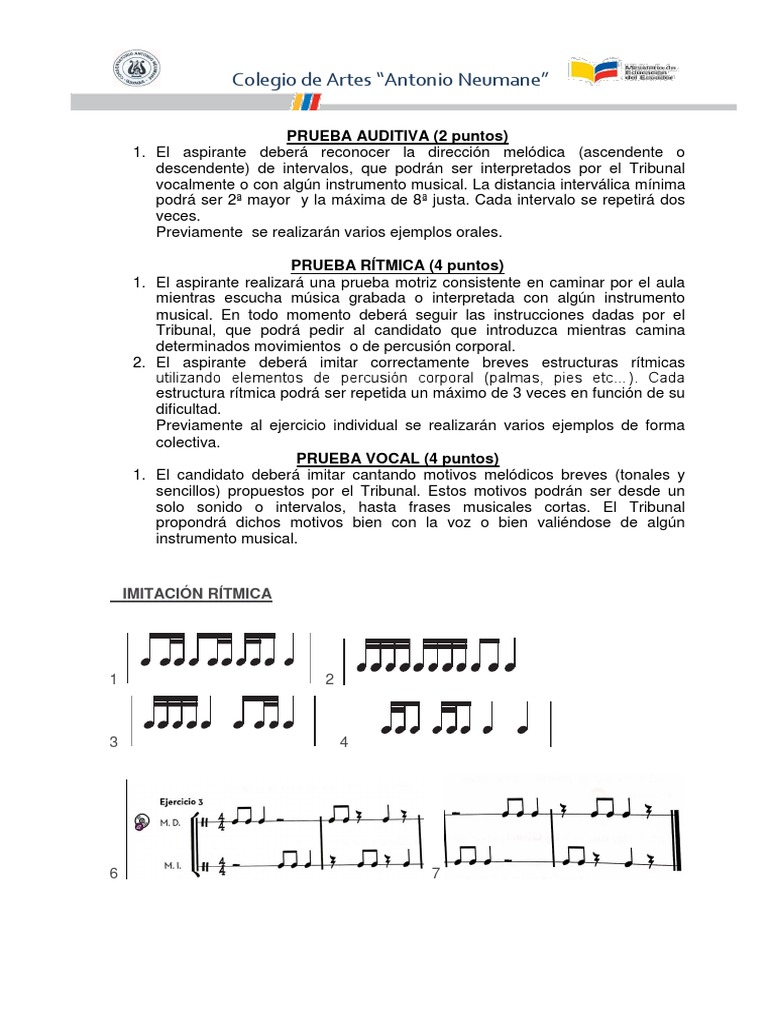 Ejercicios Ritmicos | PDF | Ritmo | Melodía