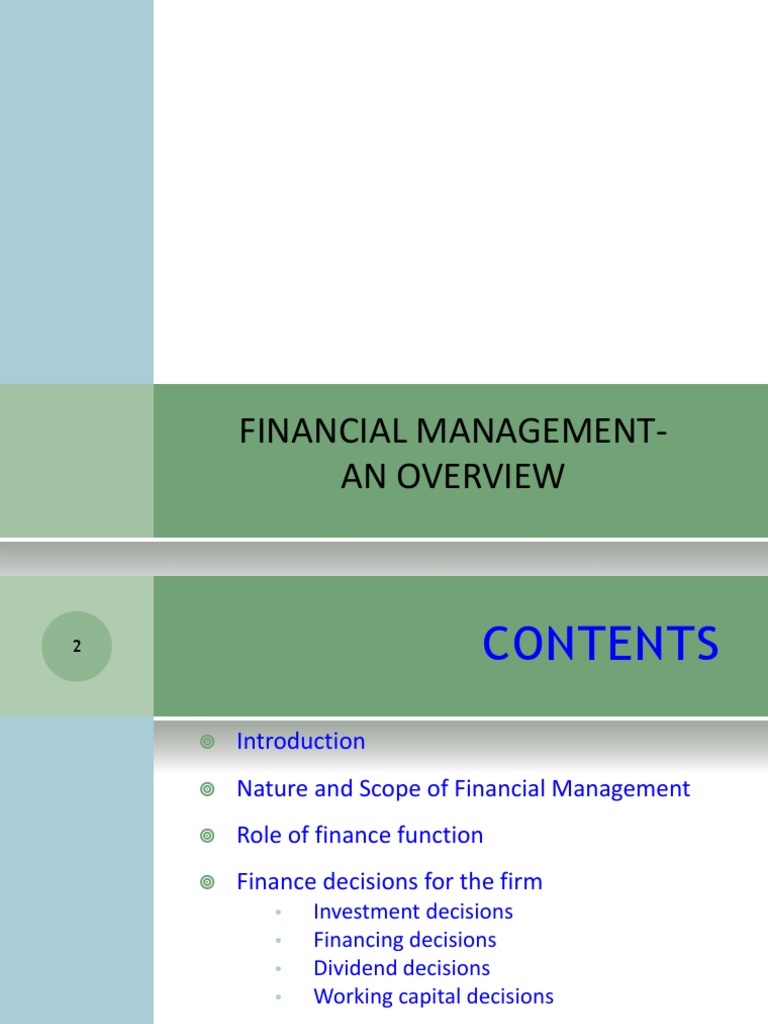 Financial Management Overview | Download Free PDF | Dividend | Investing