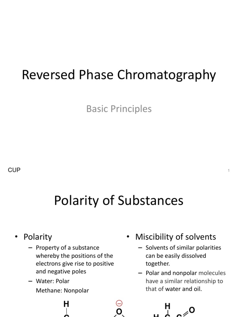 Reversed Phase Chromatography: Basic Principles | PDF | High ...