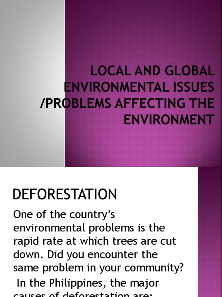Local and Global Environmental Issues | PDF