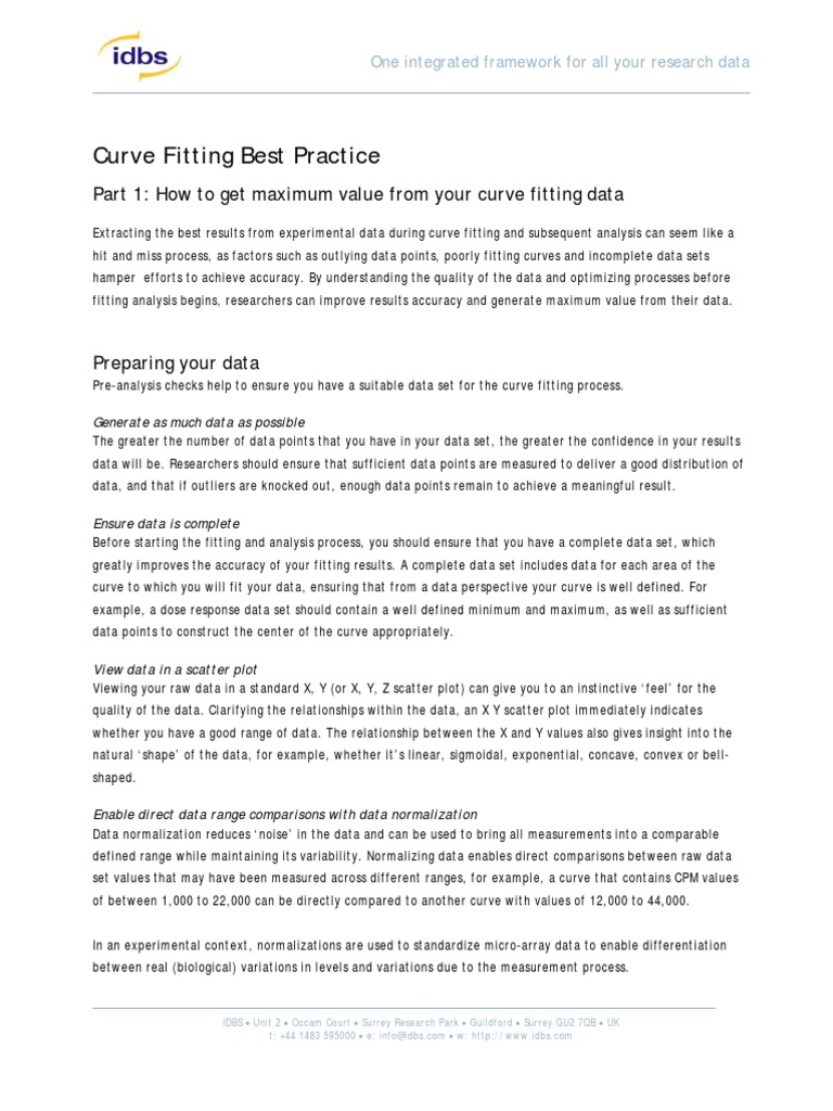 Curve Fitting Best Practice Part 1 | PDF | Outlier | Data