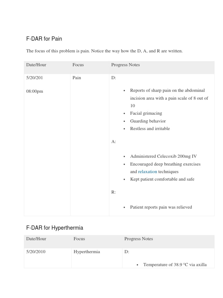 F-DAR For Pain: Relaxation | PDF | Hyperthermia | Breathing