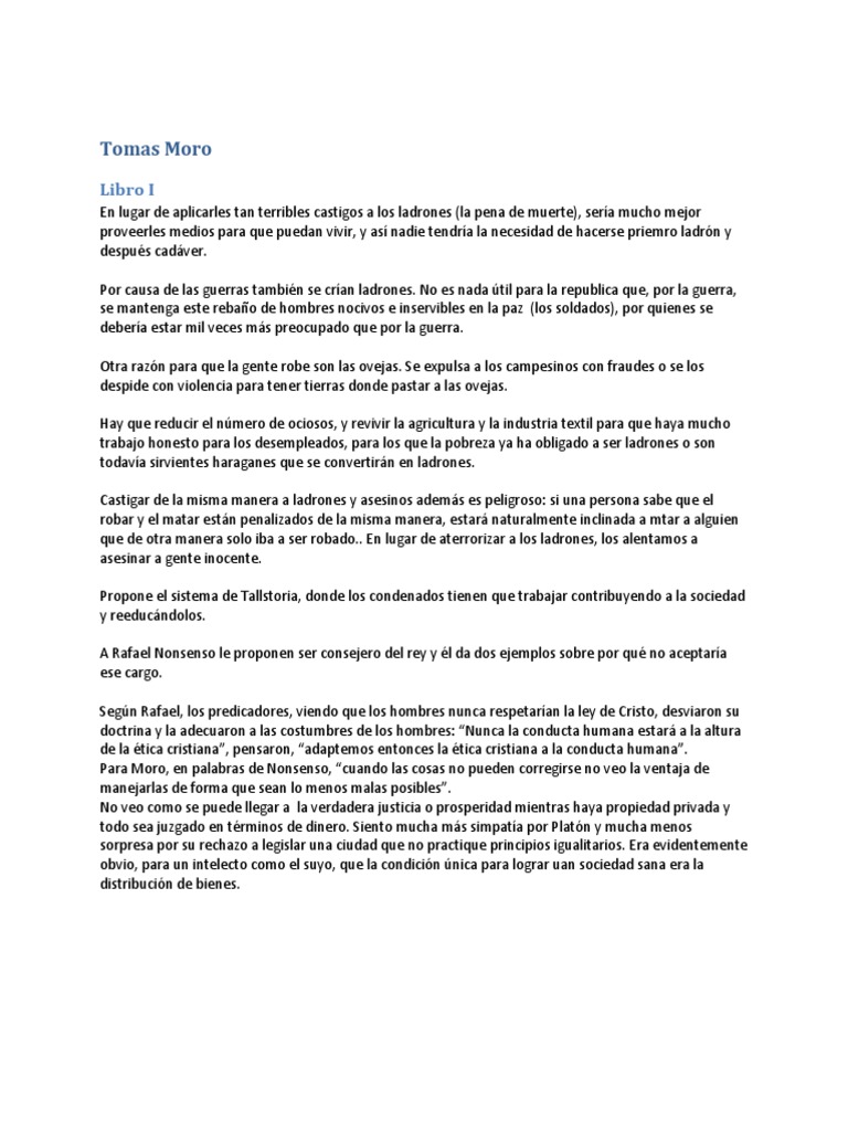 Una visión utópica de la sociedad ideal: análisis de la organización ...