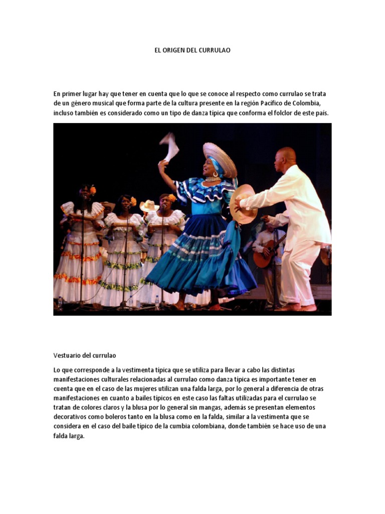 Origen y vestuario del currulao | PDF | Bailes | Las artes escénicas