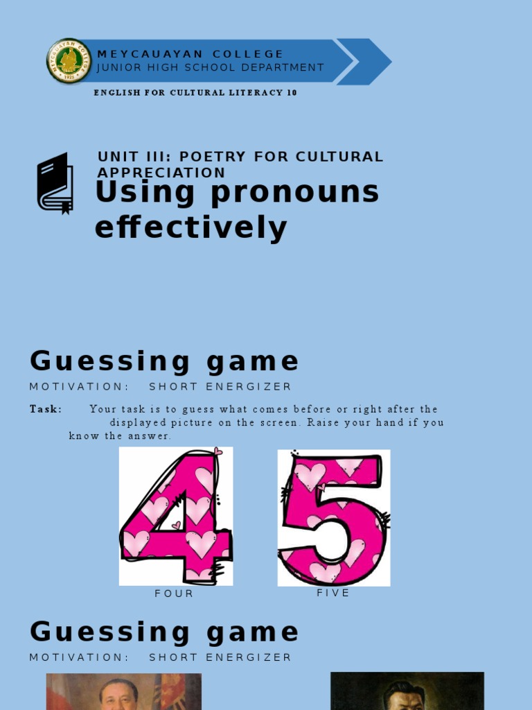 Effective Pronoun Usage Guide | PDF | Grammatical Number | Pronoun