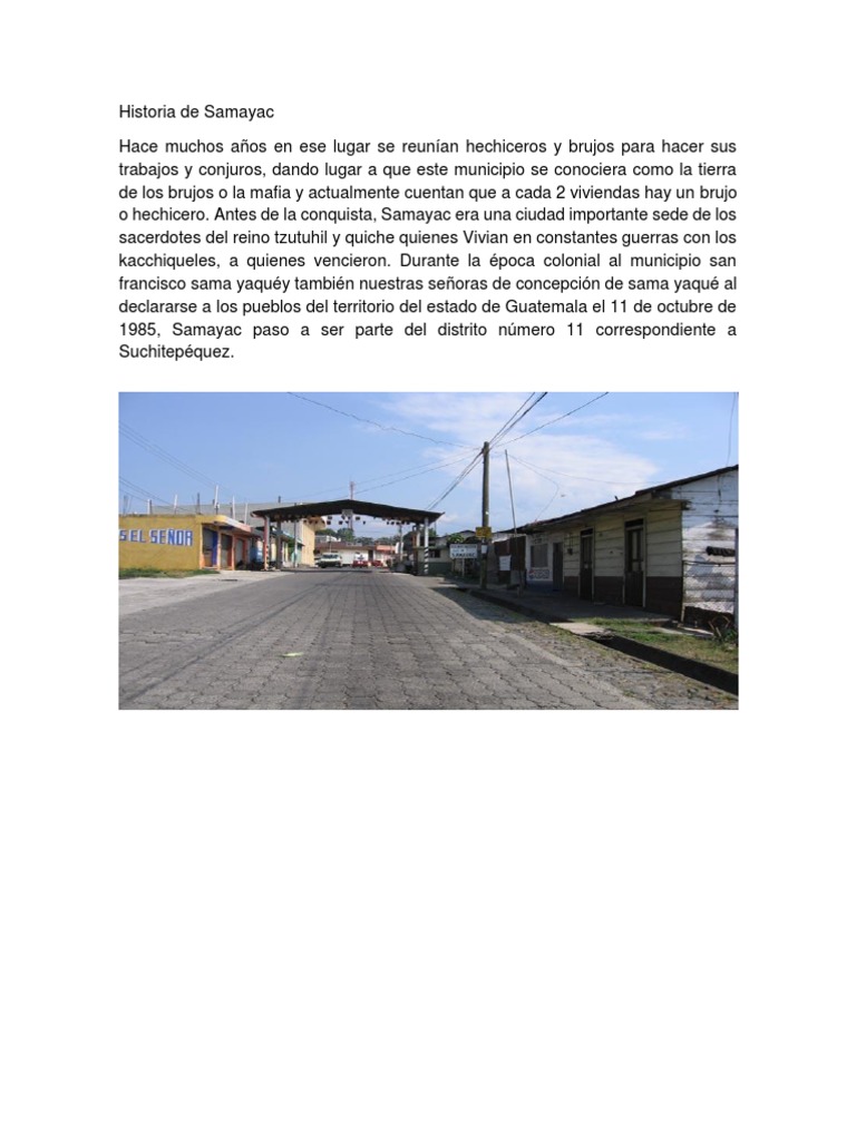 Historia de Samayac | PDF