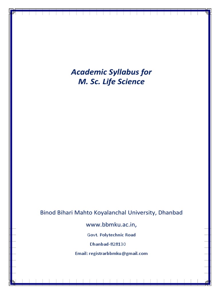 M.Sc. Life Science Academic Syllabus | PDF | Adaptive Immune System ...