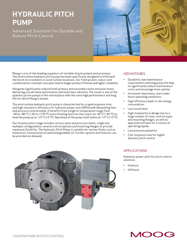 Hydraulic Pitch Pump: Advanced Solutions For Durable And Robust Pitch ...
