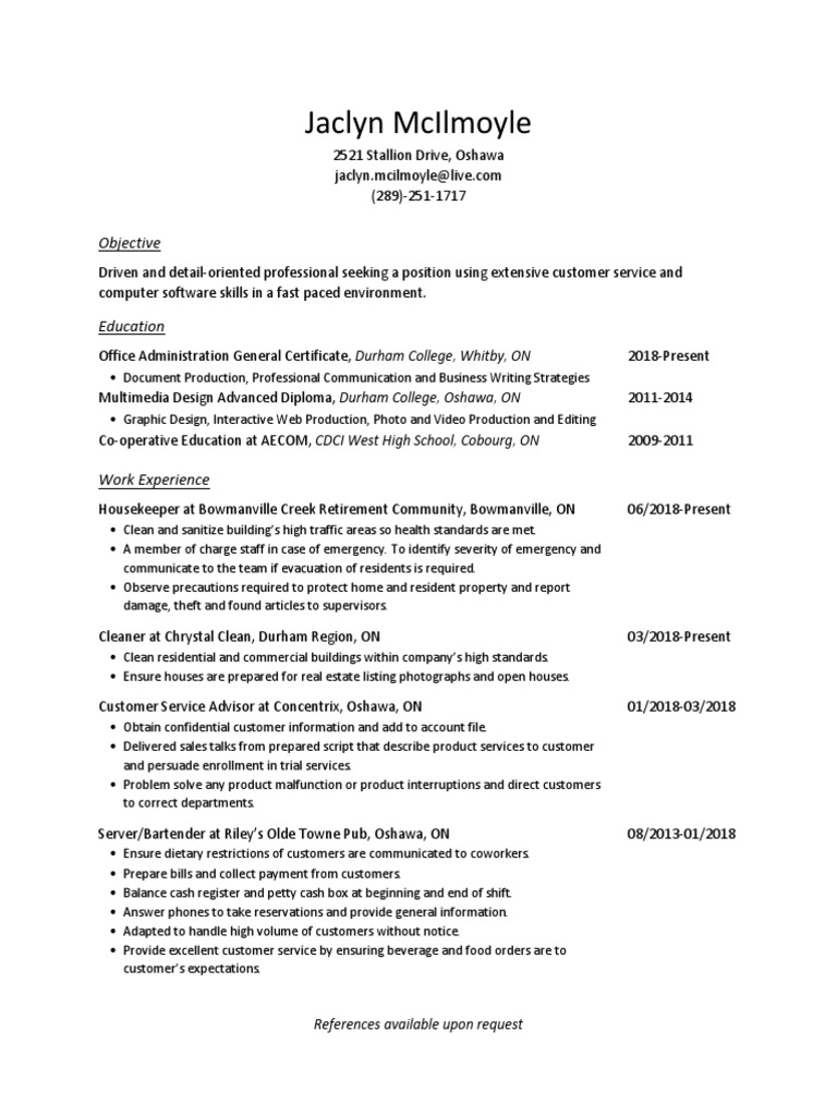 Jmcilmoyle Resume1 | PDF | Computing | Communication