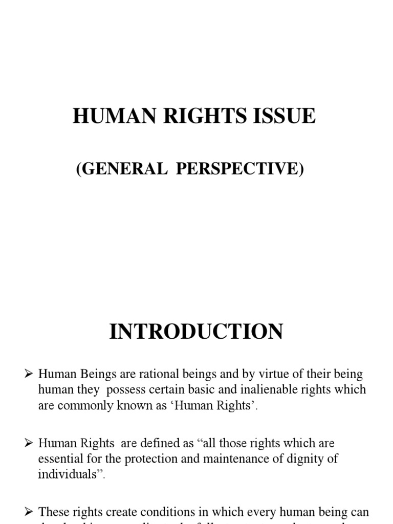 Overview of Human Rights Principles | PDF | International Law | Human ...