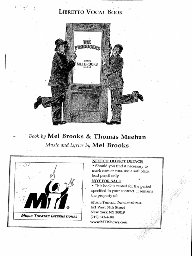 THE PRODUCERS - Libretto PDF | PDF