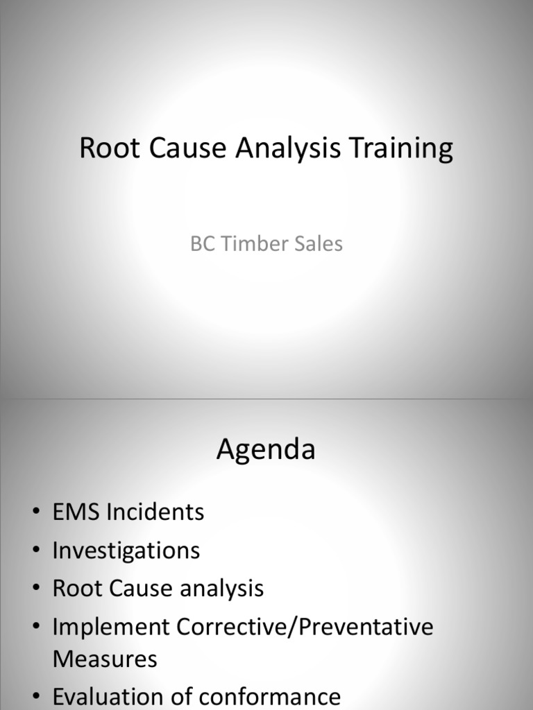 Root Cause Analysis Training: BC Timber Sales | Download Free PDF ...