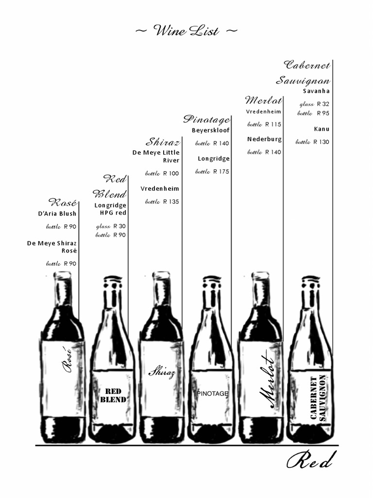 Wine List | PDF | Rose | Wine Grape Varieties